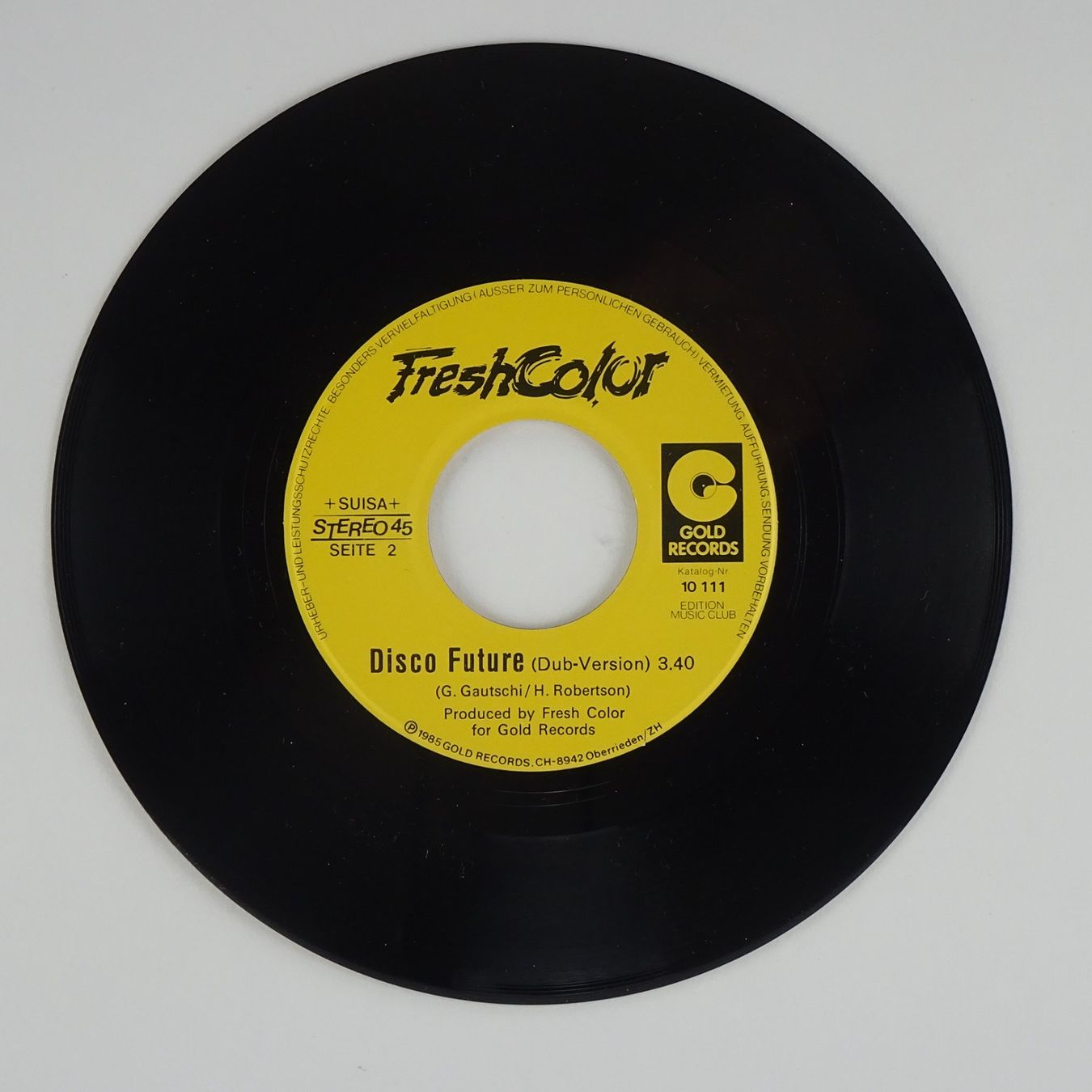 Fresh Color [CH] - Disco Future b/w Club Version (Gebraucht) in Muhen ...