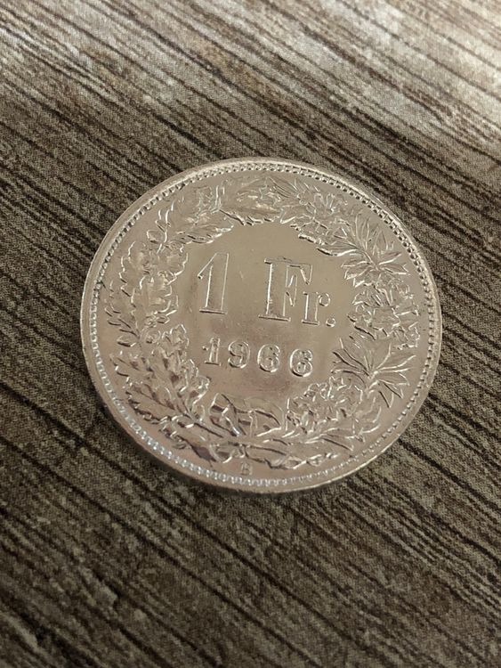 Schweiz 1 Franken 1966 Silber Rar (Gebraucht) in Flumenthal für CHF 3 – mit Lieferung auf ...