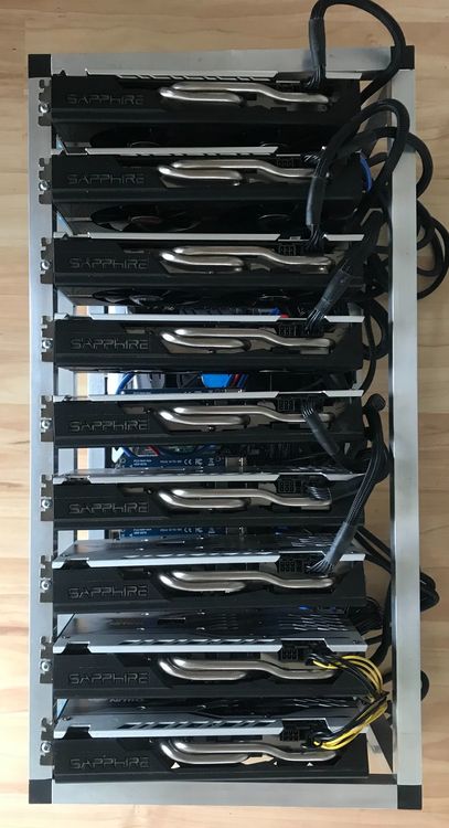 Mining RIG 9x RX 570 4GB , TOP Zustand (ca. 180 MH/S) (Gebraucht) in ...