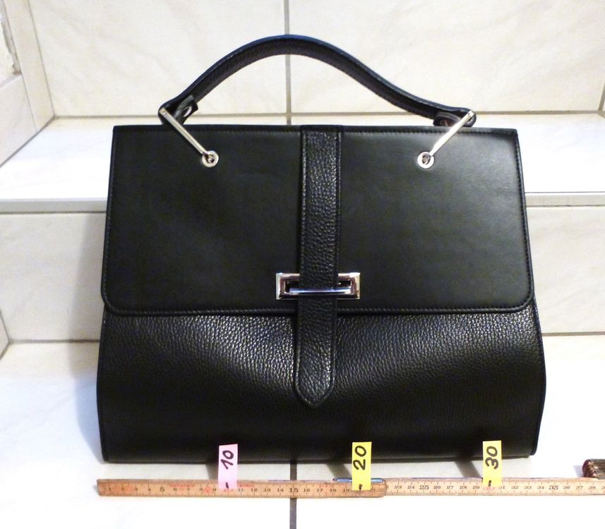Edle schwarze Ledertasche Handtasche NEU (Neu (gemäss Beschreibung)) in ...