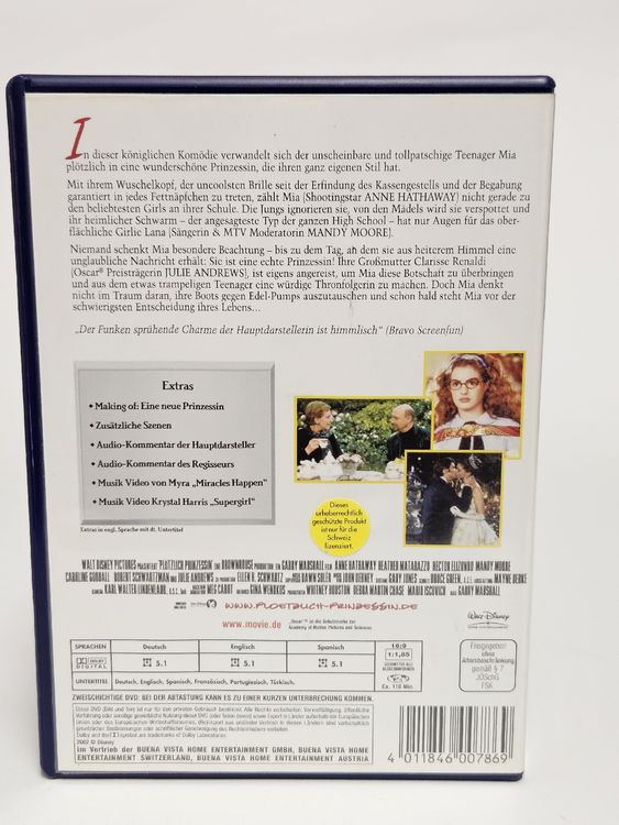 Plötzlich Prinzessin / DVD #WT18 (Gebraucht) in Oberdorf BL für CHF 1.9 – mit Lieferung auf ...