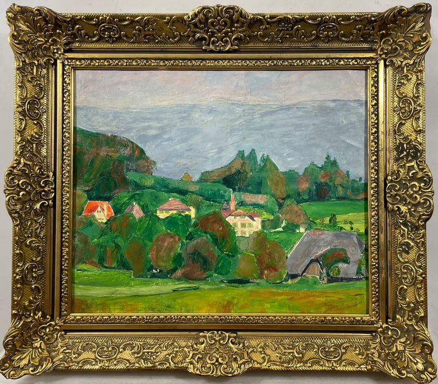 Bruno Hesse (1905-1999) grosses Gemälde „Frühwerk“ (Gebraucht) in Root ...