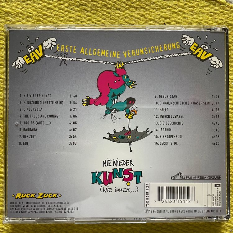ERSTE ALLGEMEINE VERUNSICHERUNG EAV-NIE WIEDER KUNST (Gebraucht) in ...