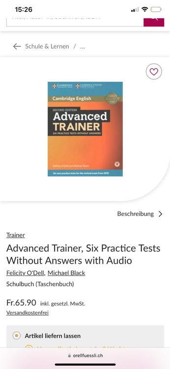 Advanced Trainer, Cambridge English | Kaufen auf Ricardo