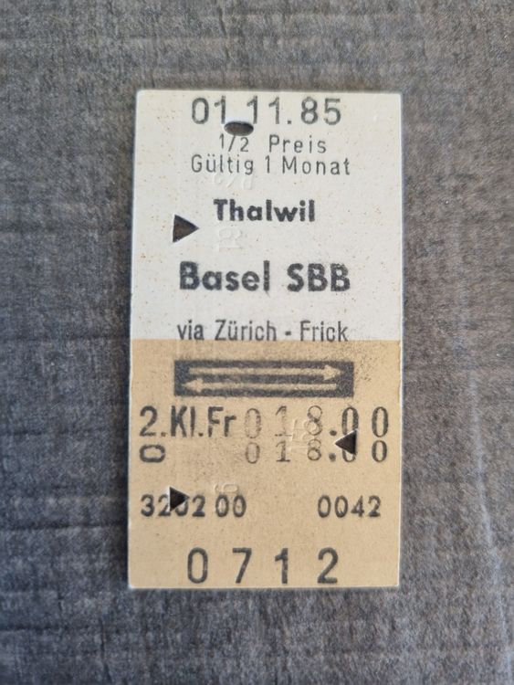 SBB-Billett (Gebraucht) in Bözberg für CHF 2 – mit Lieferung auf ...