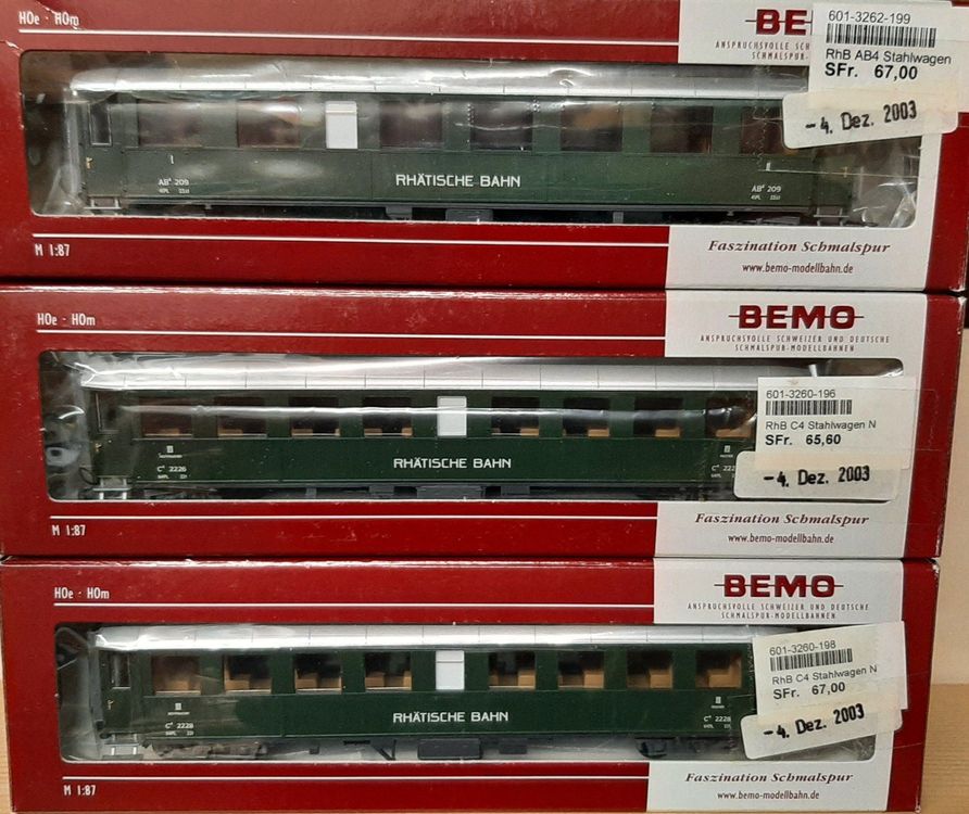 RhB 3x Stahlwagen grün | Kaufen auf Ricardo