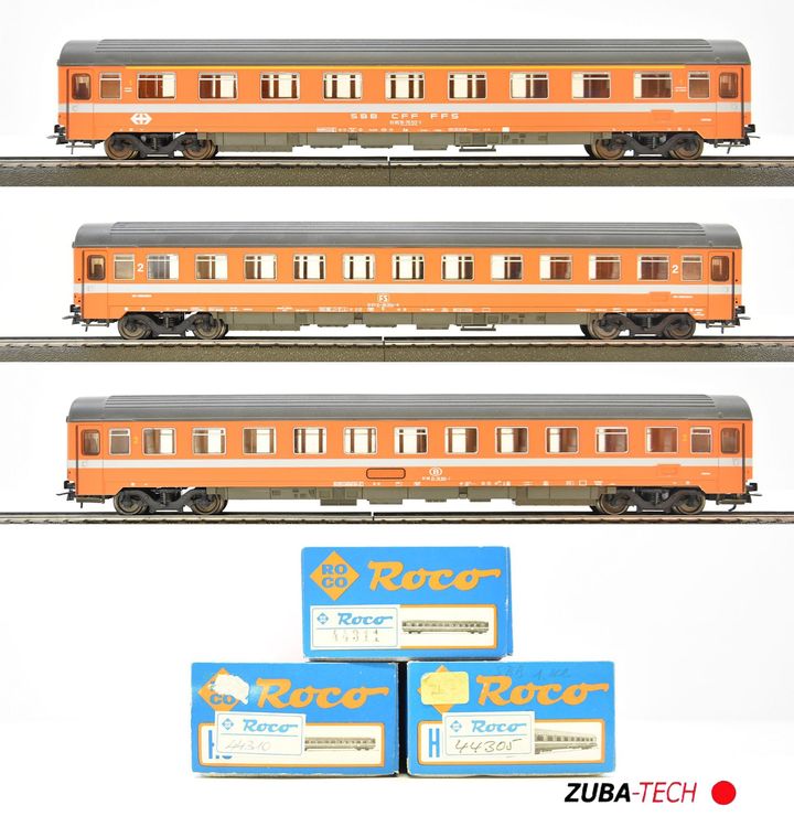 3x Roco Eurofima Personenwagen SBB/FS/SNCB H0 GS mit OVP (Gebraucht) in ...