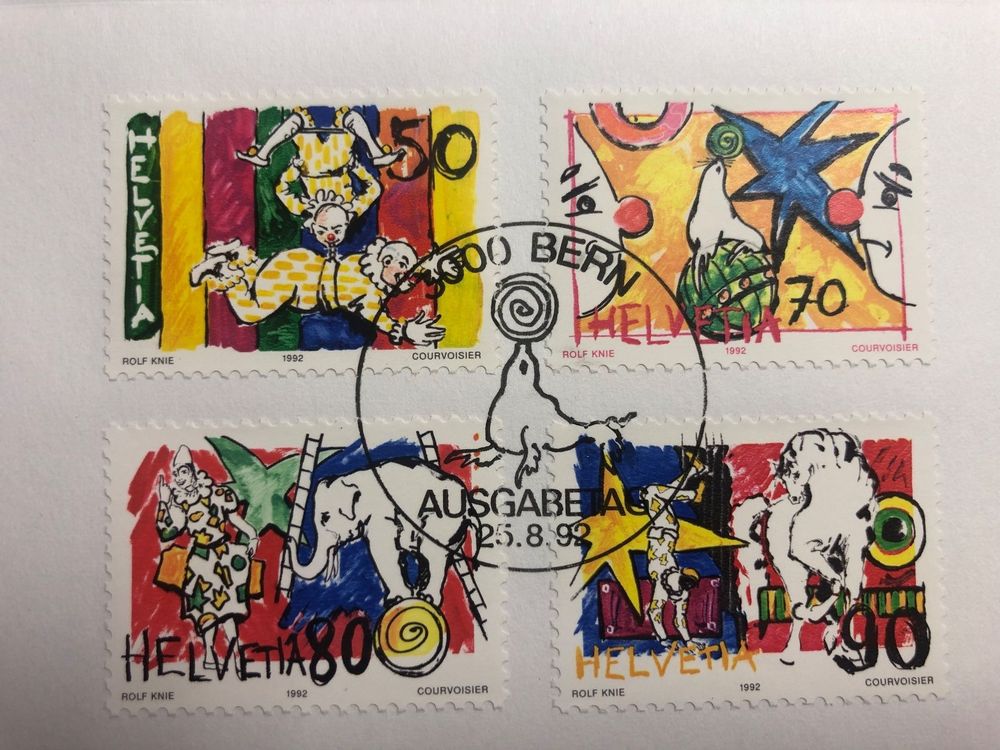 Rolf Knie FDC 1992 Serie VIVA CIRCUS (Gebraucht) in kriens für CHF 5 ...