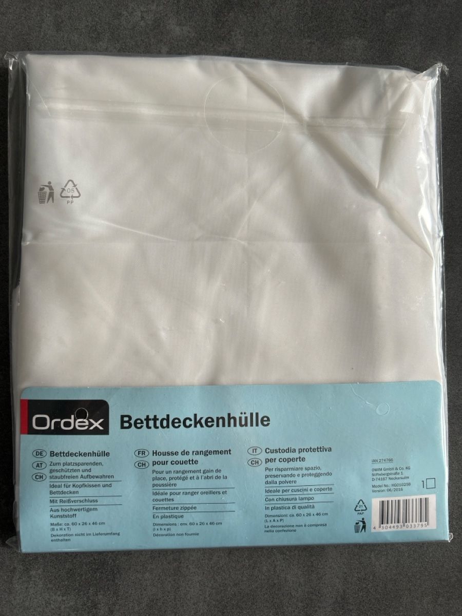 Bettdeckenhülle Ordex, neu, ungebraucht, 60 x 26 x 46 cm (Neu und ...