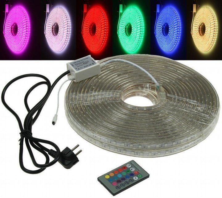 10m RGB LED Band KOMPLETTSET 230V inkl. RGB Controller (Neu und ...