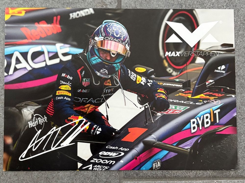 Max Verstappen - Autogramm Karte - Formel 1 Red Bull (Neu (gemäss ...