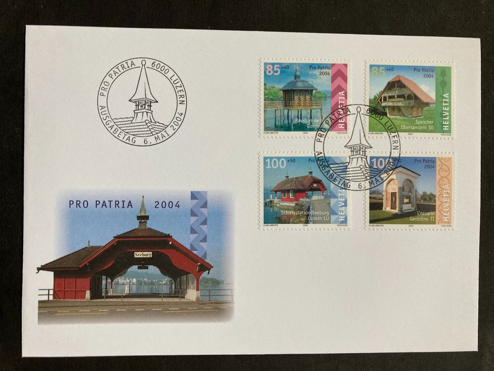 Schweiz 2004 Ersttagsbrief Satz Pro Patria Kleinbauten (Neu (gemäss Beschreibung)) in Liestal ...