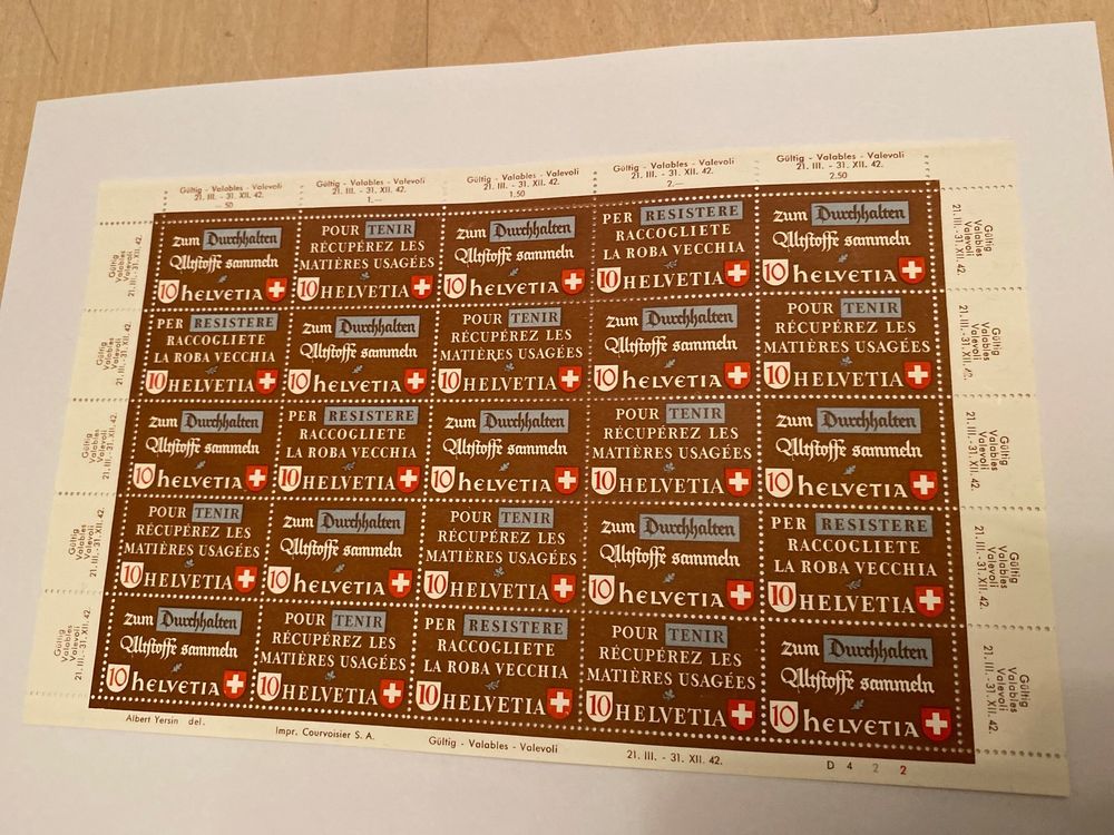 Postfrischer Bogen Altstoff sammeln top | Kaufen auf Ricardo