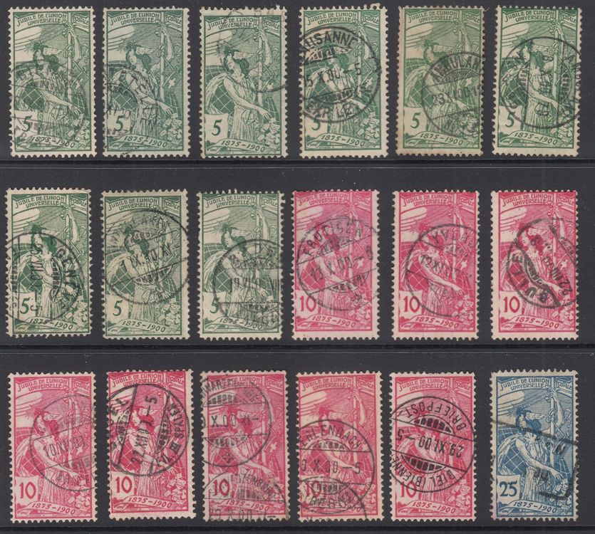 UPU 18 Stück teils Vollstempel und kleinere Abarten ab 1.- (Gebraucht) in Brienz BE für CHF 10 ...