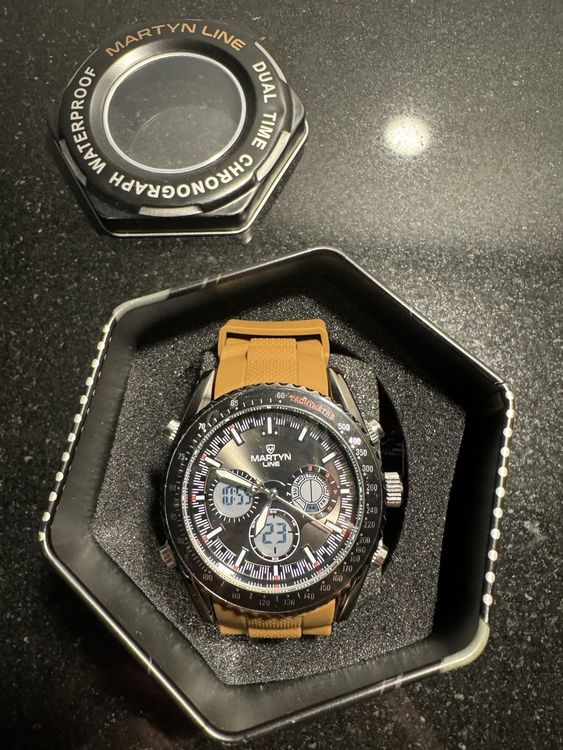 DUAL TIME CHRONOGRAPH RUBBER MARTYN LINE (Neu und originalverpackt) in ...