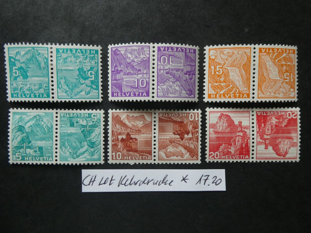 CH Lot Kehrdrucke ungestempelt (Gebraucht) in Lausen für CHF 2 – mit Lieferung auf Ricardo kaufen
