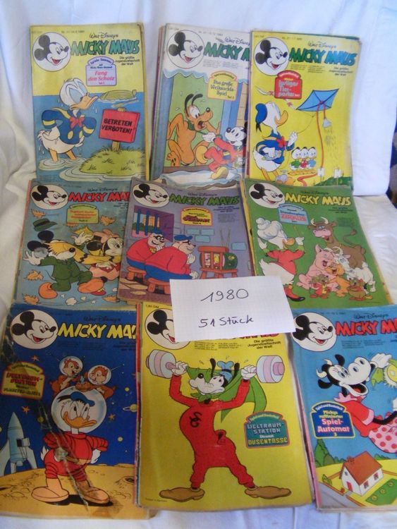 51 Micky Maus Hefte 1980 (Gebraucht) in Uznach für CHF 3 – mit Lieferung auf Ricardo kaufen