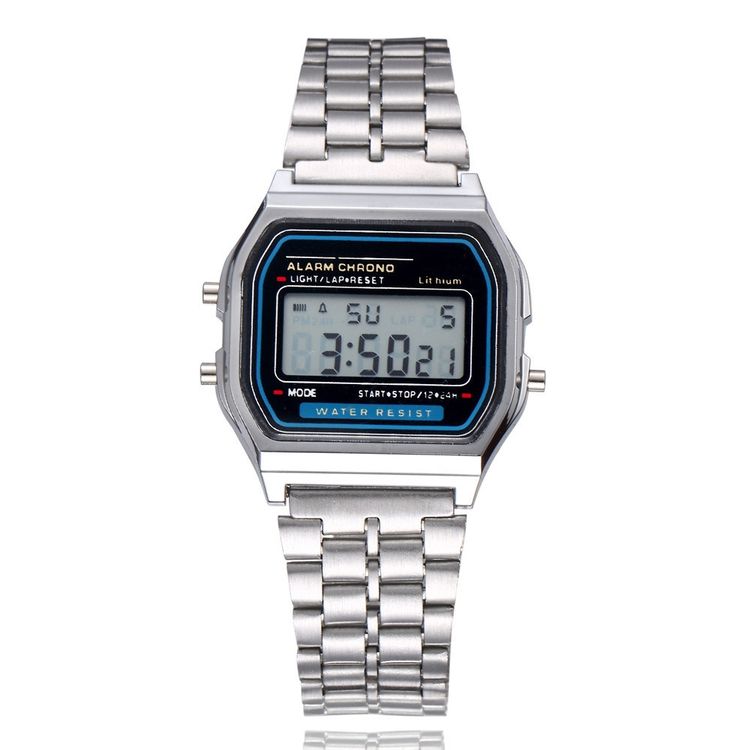 Elegant Silver Digital Watch for Men and Women | Kaufen auf Ricardo