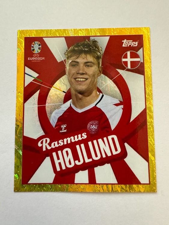 TOPPS EM 2024 / DEN PTW - RASMUS HOJLUND - GOLD! (Gebraucht) in ...