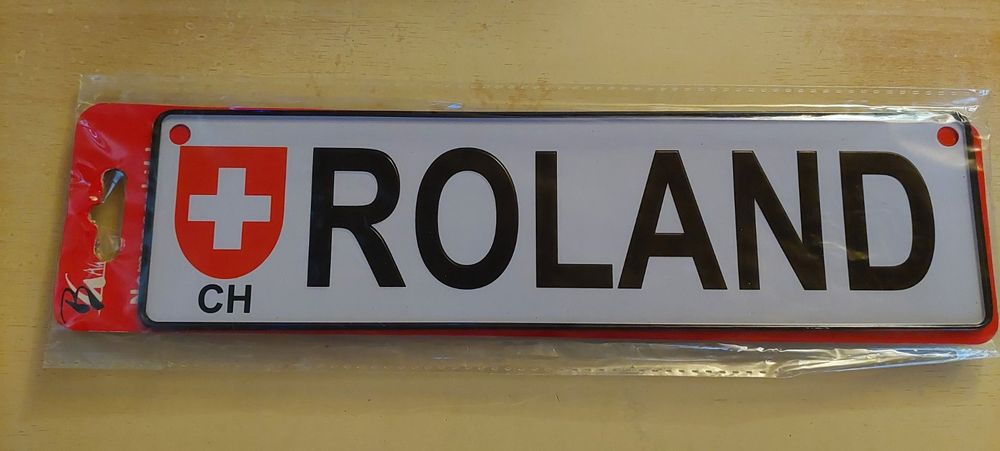 Namensschild ROLAND (Neu und originalverpackt) in Kallnach für CHF 5 – mit Lieferung auf Ricardo ...