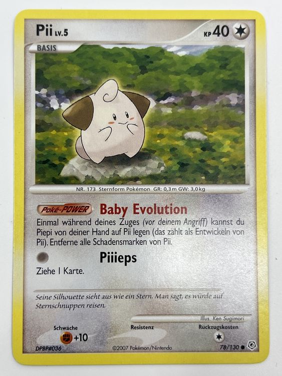 Pii Pokemon Karte - Baby Evolution - 78/130 (Gebraucht) in Diegten für ...