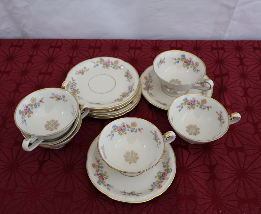 Edles Bavaria Tassen-Set, vergoldet, vintage, Porzellan | Kaufen auf ...