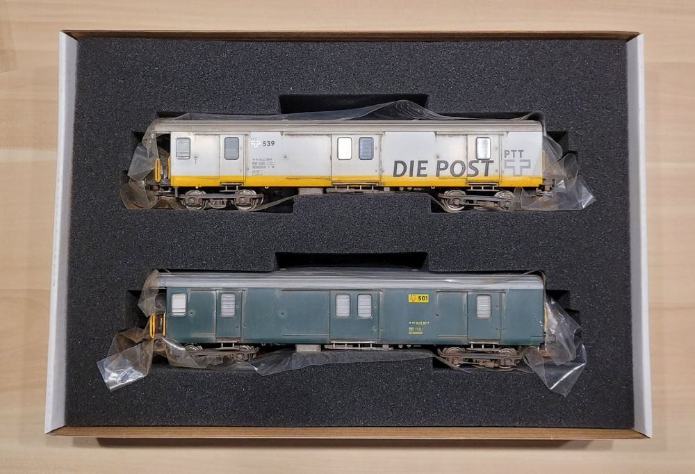 Heris 13051 SBB Postwagen Z4 2-teilig, gealtert (Neu und originalverpackt) in Bremgarten AG für ...