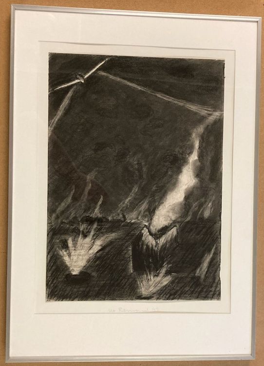 Kohle - Zeichnung signiert Leo Remond (ID H59) (Gebraucht) in ...