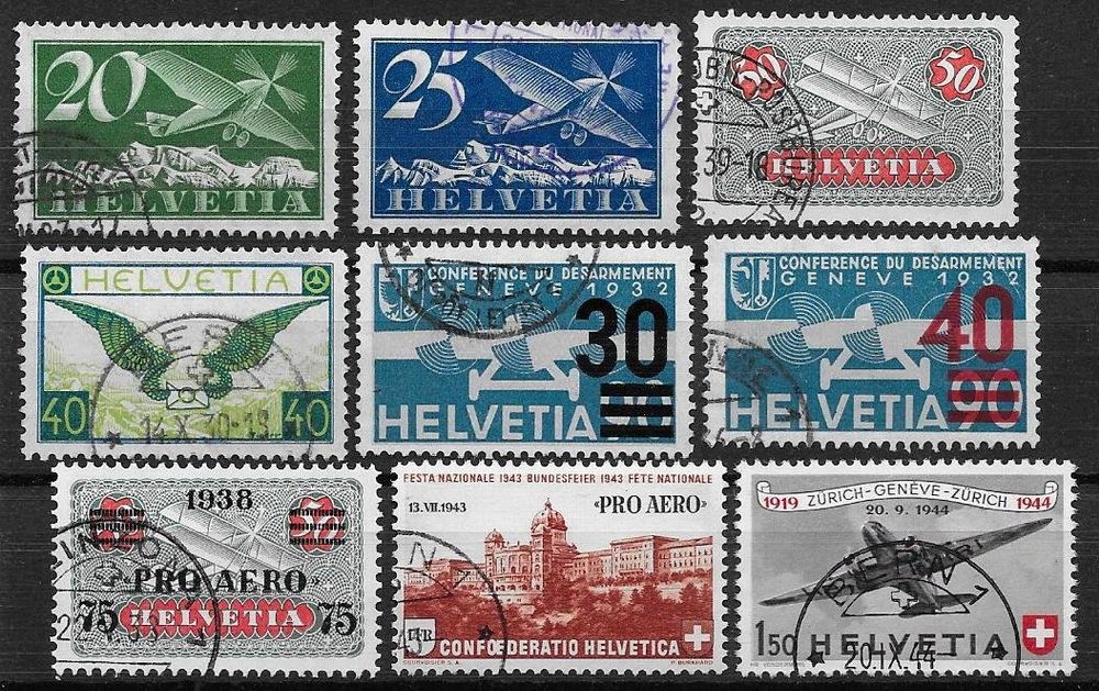 Konvolut FLUGPOST-Marken ab 1932 o sauber SBK 300. ab 1.- (Gebraucht) in Zürich für CHF 11 – mit ...