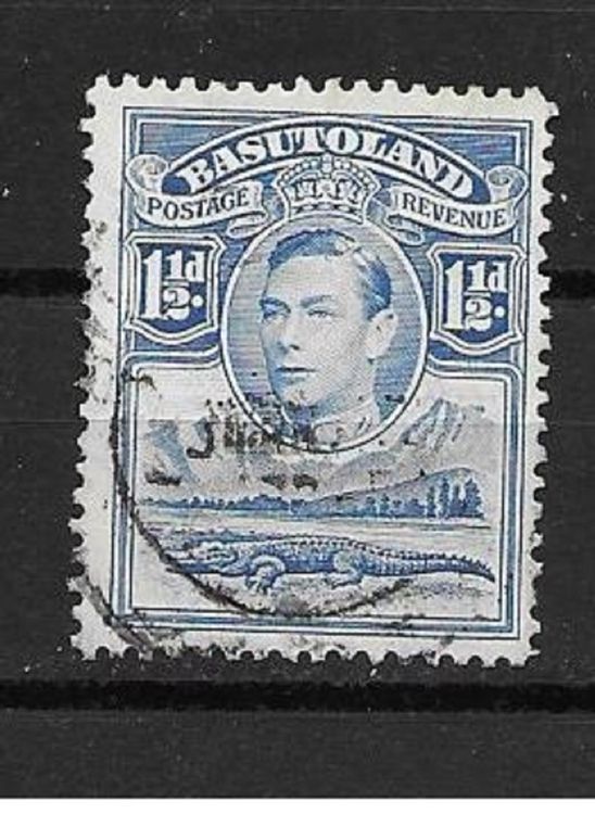 Basutoland 1938: Nilkrokodil 1 1/2 d hellblau | Kaufen auf Ricardo