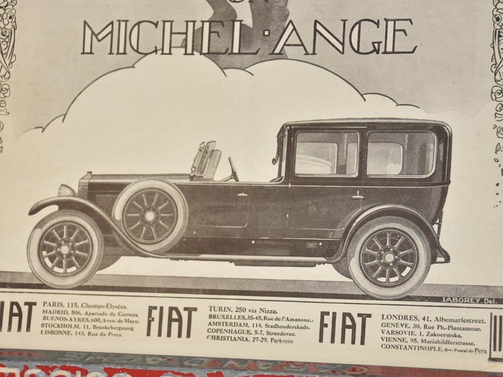 Fiat 1924 GROSSE WEBUNG 40,0 CM OLDTIMER GARAGEN DEKO (Gebraucht) in ...