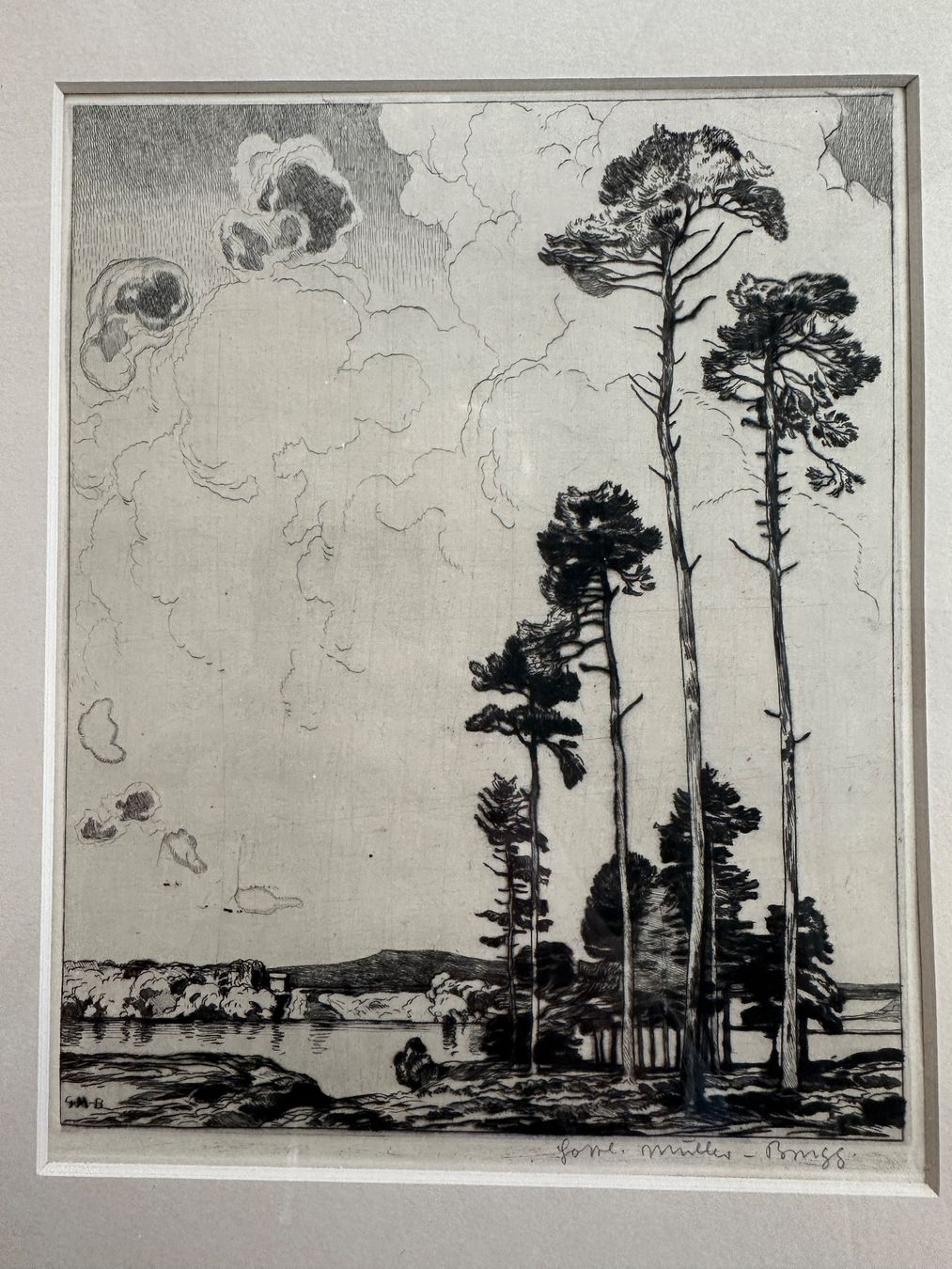 Müller-Brugg (1883–1929), Radierung, Landschaft, 22 x 18 cm (Gebraucht ...