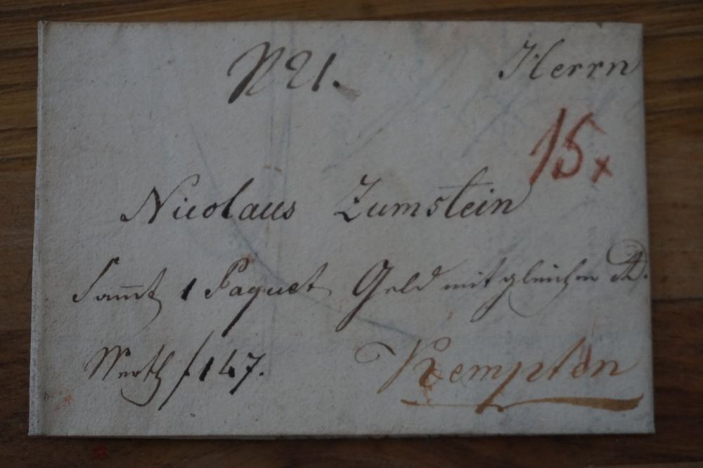 Vorphilatelie-Brief Memingen-Kempten 1800 ALT !!!!!!!!!! (Gebraucht) in ...