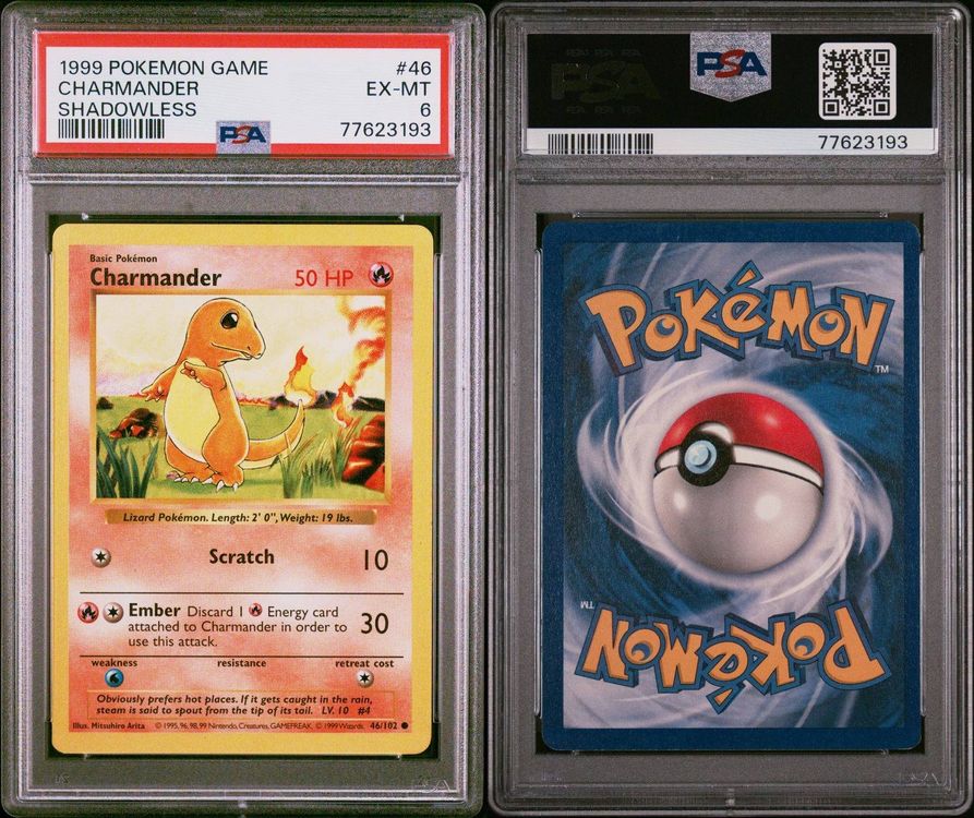 PSA 6 Shadowless Charmander - Pokemon Base Set | Kaufen auf Ricardo