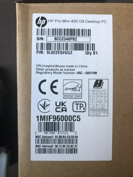 Mini PC HP Pro DM 400 G9 Desktop - 16 GB RAM (Neu (gemäss Beschreibung ...
