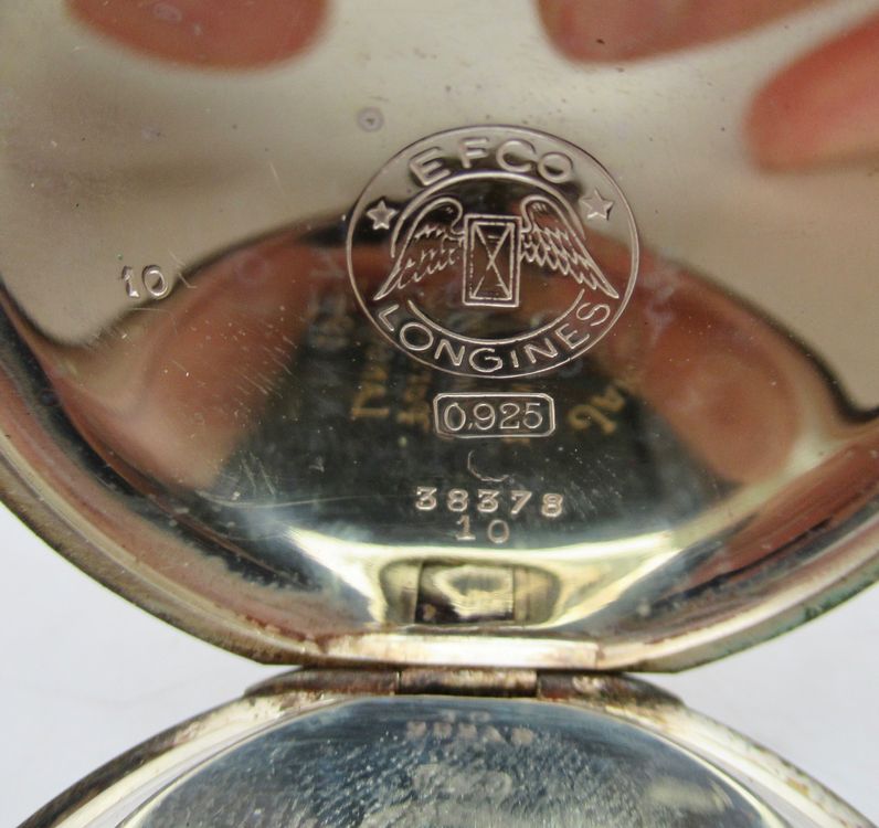 Taschenuhr Logines Silber 925 mit Uhrenkette Silber 800 (Gebraucht) in ...