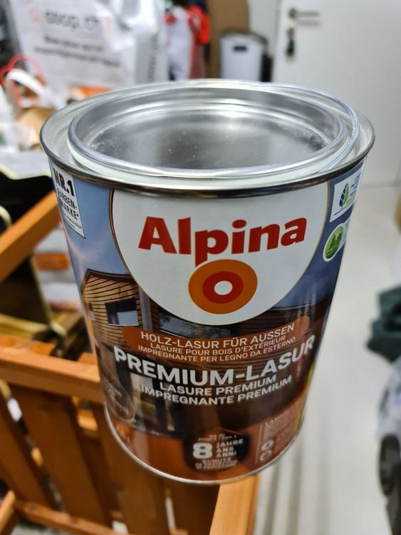 Alpina Premium-Lasur Nussbaum 2,5LT - ungeöffnet in OVP (Neu und originalverpackt) in Nürensdorf ...