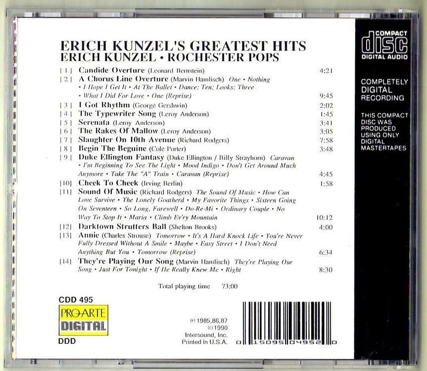 CD / Erich Kunzel's, Greatest Hits, Rochester Pops | Kaufen auf Ricardo