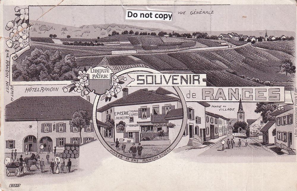 Rances VD et Hôtel RANDIN & Epicerie LITHO env. 1900 (Gebraucht) in Niedergesteln für CHF 12 ...