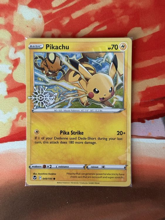 POKEMON Pikachu 049/195 snowflake STAMP promo SEALED | Kaufen auf Ricardo