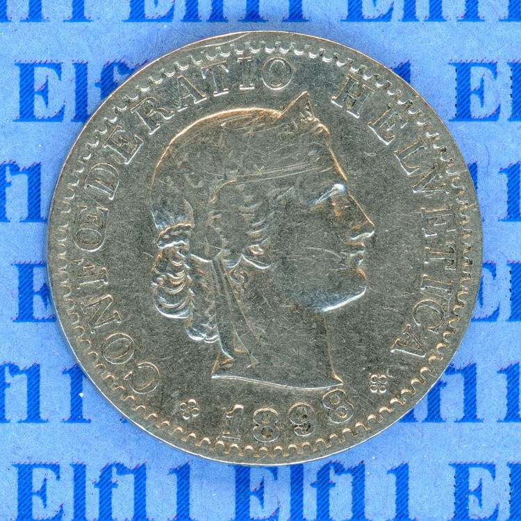 CHF___0.20 1898 s 20 Rappen (Gebraucht) in Widnau für CHF 6 – mit Lieferung auf Ricardo kaufen