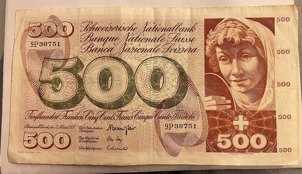 Billet 500.- 1973 | Kaufen auf Ricardo