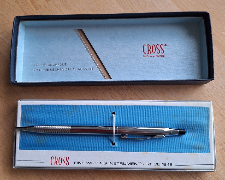 Stylo Cross vintage en chrome brillant neuf dans sa boîte (Neuf avec ...