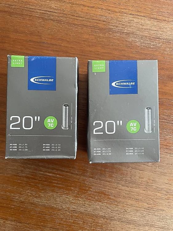 2x Schwalbe Schlauch 20 Zoll AV 7C Extra Light neu (Gebraucht) in Olten ...