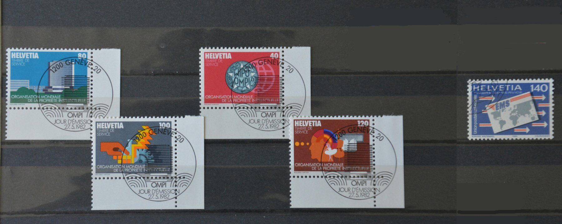 OMPI Satz 1982 und UPU Ergänzungswert 1989, ET gestempelt (Gebraucht ...