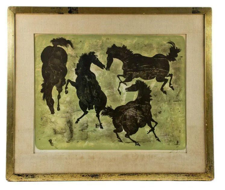 Hans Erni Pferde, Original sig./nummeriert, XXL 93x80 cm (Gebraucht) in Affoltern am Albis für ...