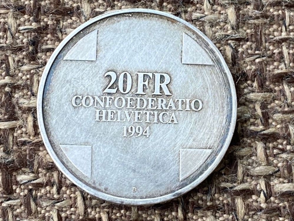 Schweizer Gedenkmünze 20 Franken 1994 B Teufelsbrücke Silber | Kaufen auf Ricardo