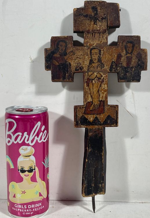 Grosse Antike Heilige Handbemalte Kreuzung aus Holz (Gebraucht) in Root für CHF 49 – mit ...