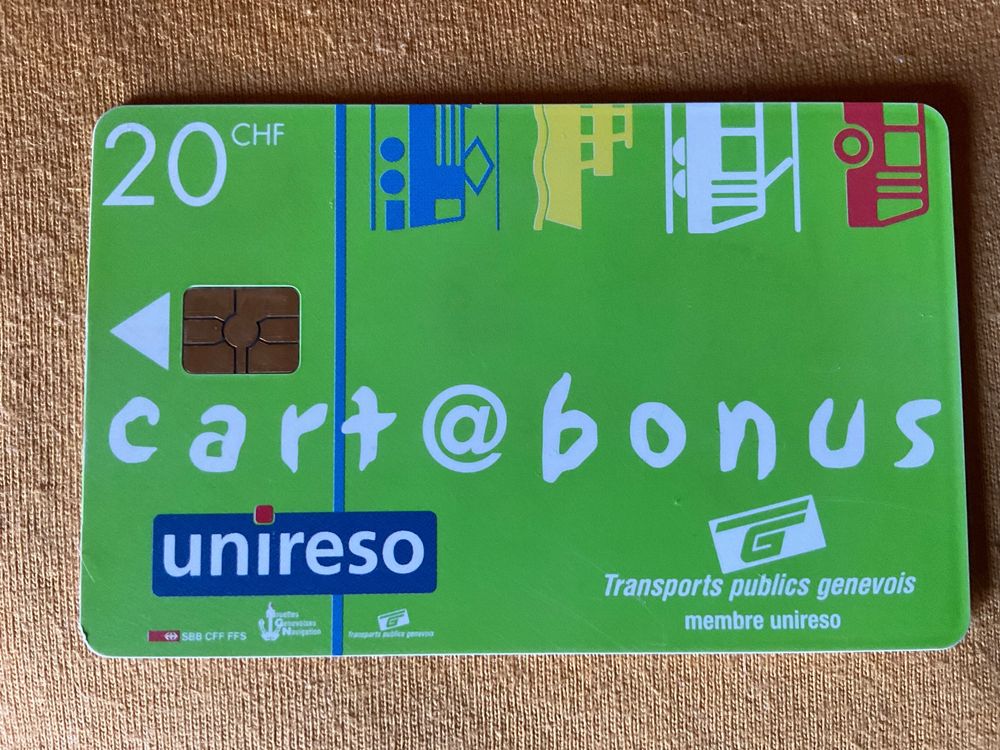 Unireso cartabonus Transport-Karte Genf (Gebraucht) in Zürich für CHF 1 ...