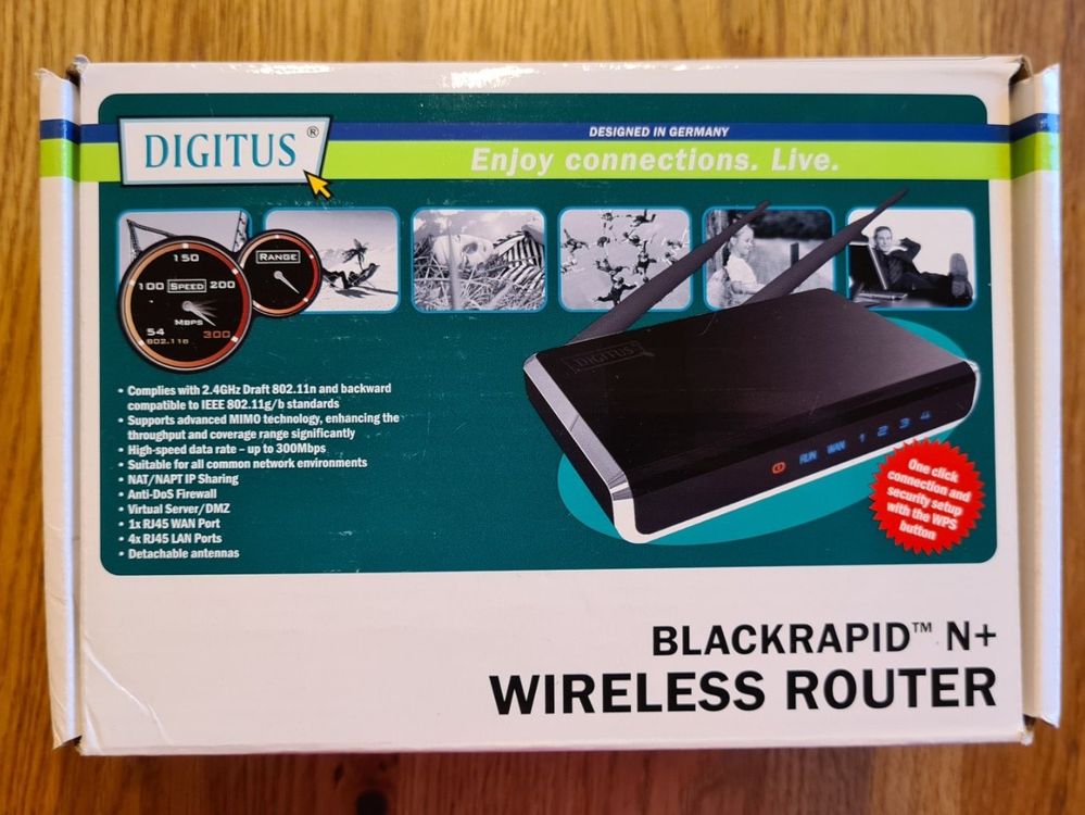 Wireless Router,Digitus (Assmann) Modell: BlackRapid N+ (Neu (gemäss ...